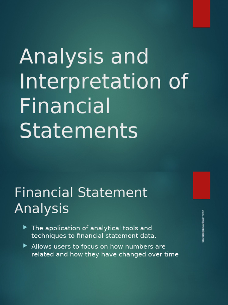 Financial-Statements Analysis and Interpretation | PDF | Investing | Stocks