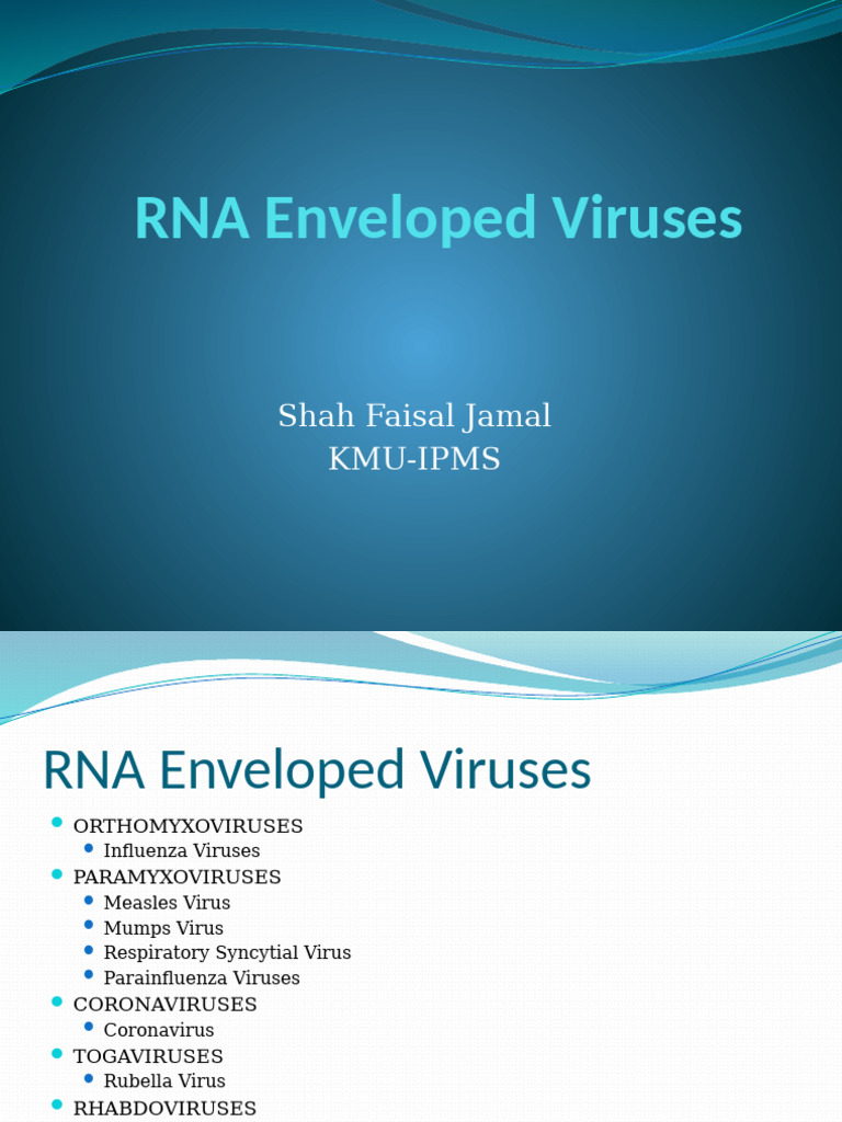 Lecture 06 RNA Enveloped Viruses | PDF | Virus | Influenza