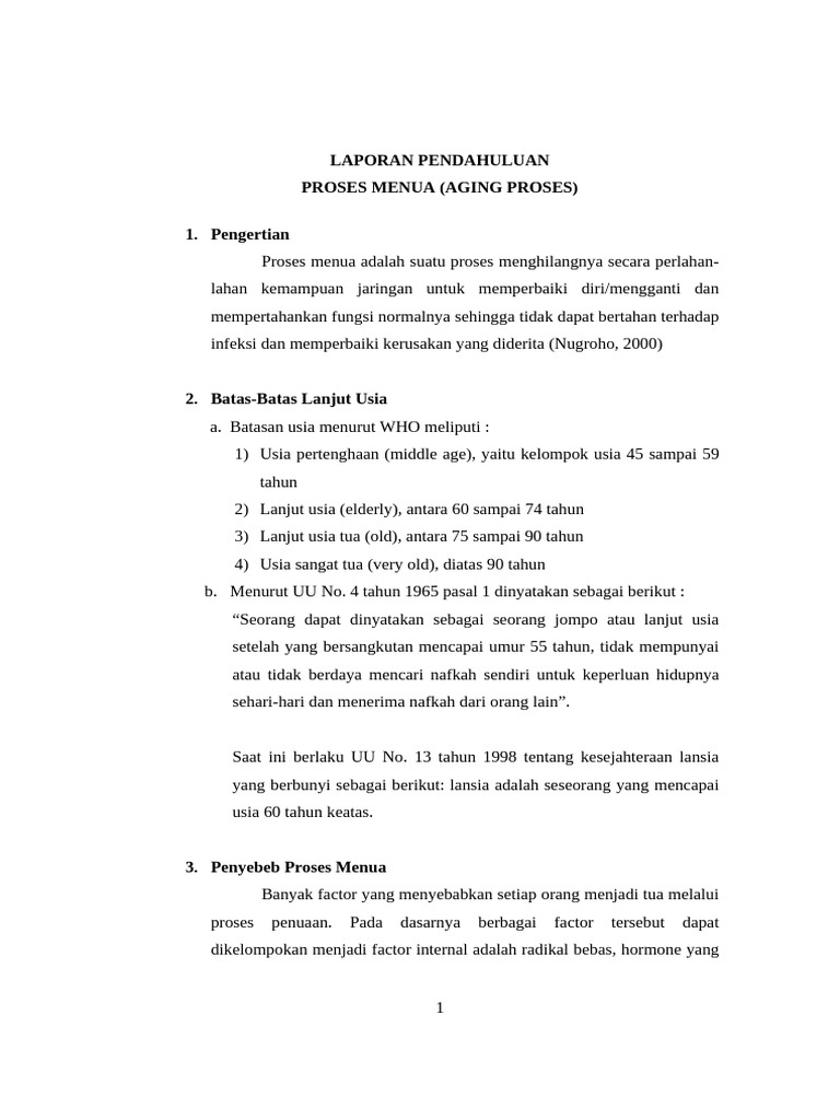 CONTOH LP GERONTIK | PDF