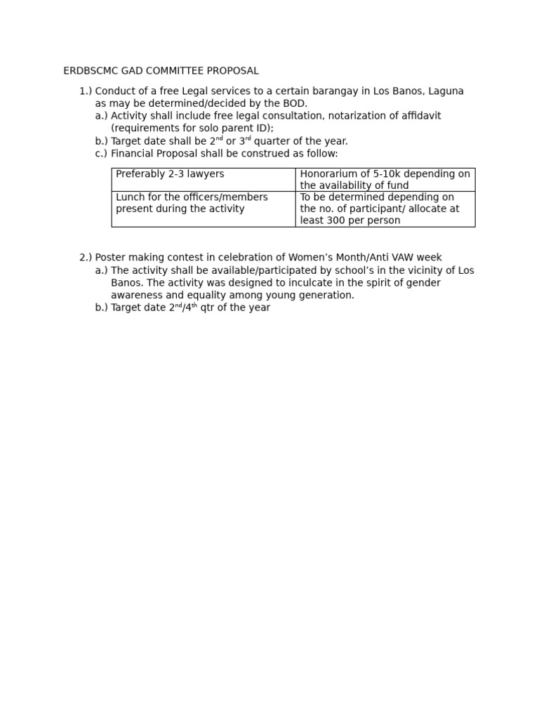 Draft Activity Proposal | PDF