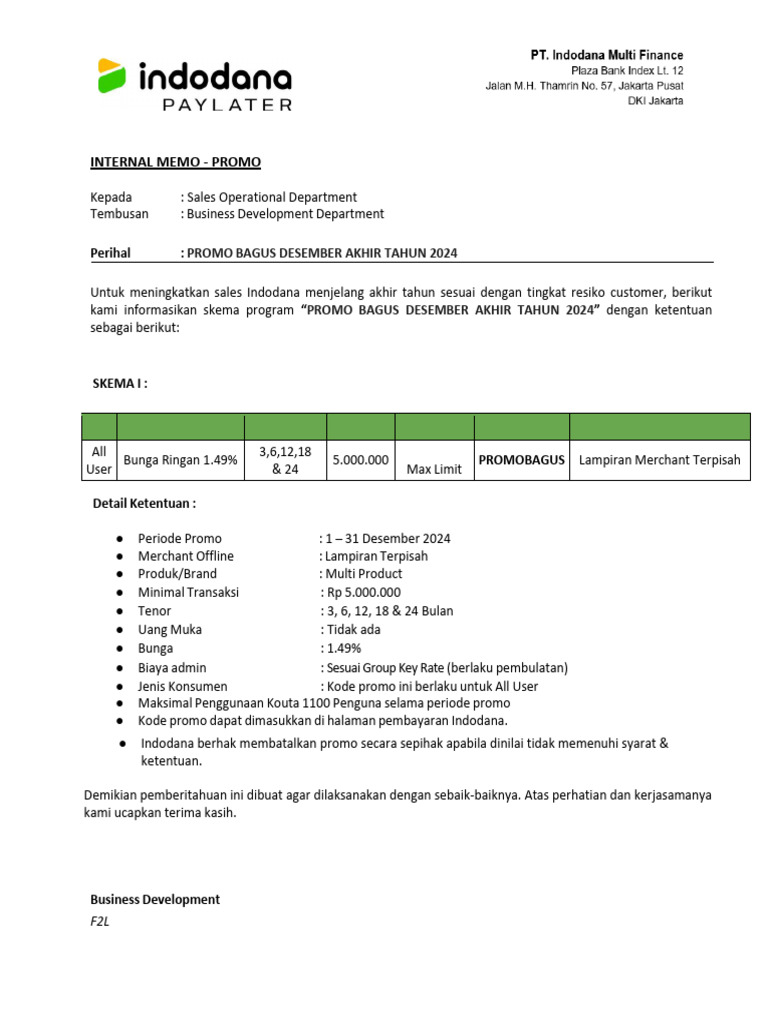 Promo Indodana Desember 2024 | PDF