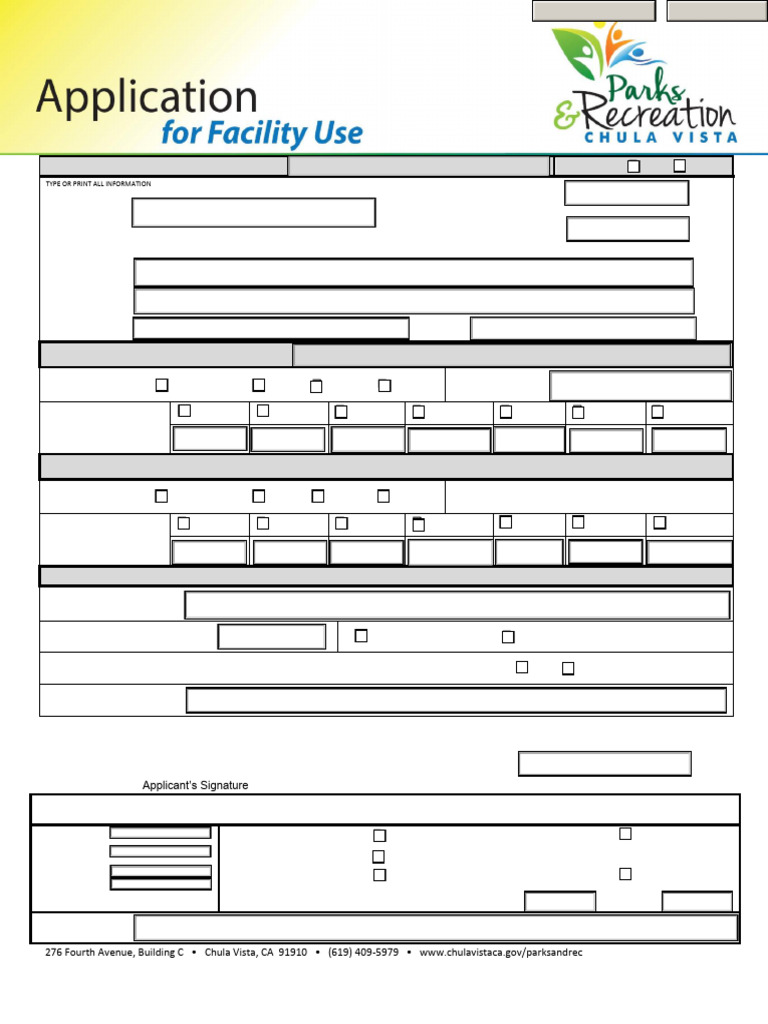 Application For Facility U | PDF