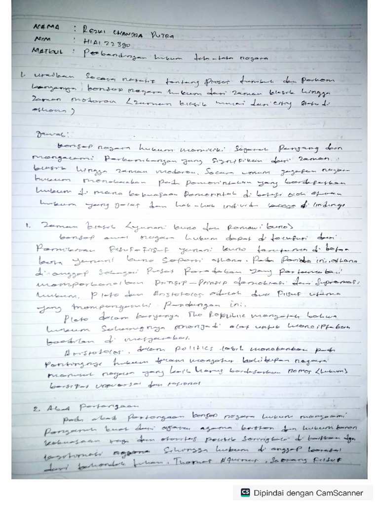 Resky Candra Putra - H1a122390 - Perbandingan Hukum Tata Negara | PDF