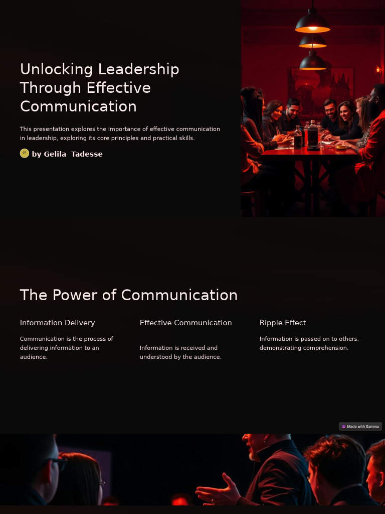 Unlocking Leadership Through Effective Communication | PDF ...