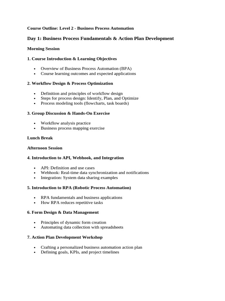 Level 2 - Business Process Automation | PDF | Automation | Business Process