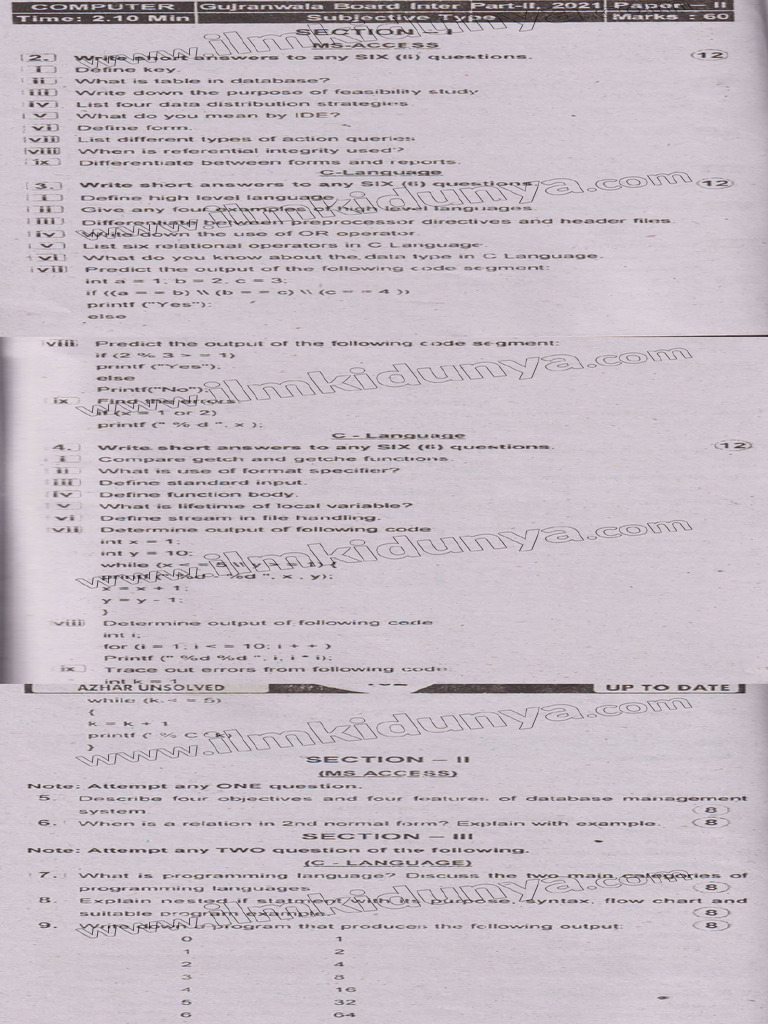 past-papers-2021-gujranwala-board-inter-part-2-computer-science-group-i-subjective-both-medium ...
