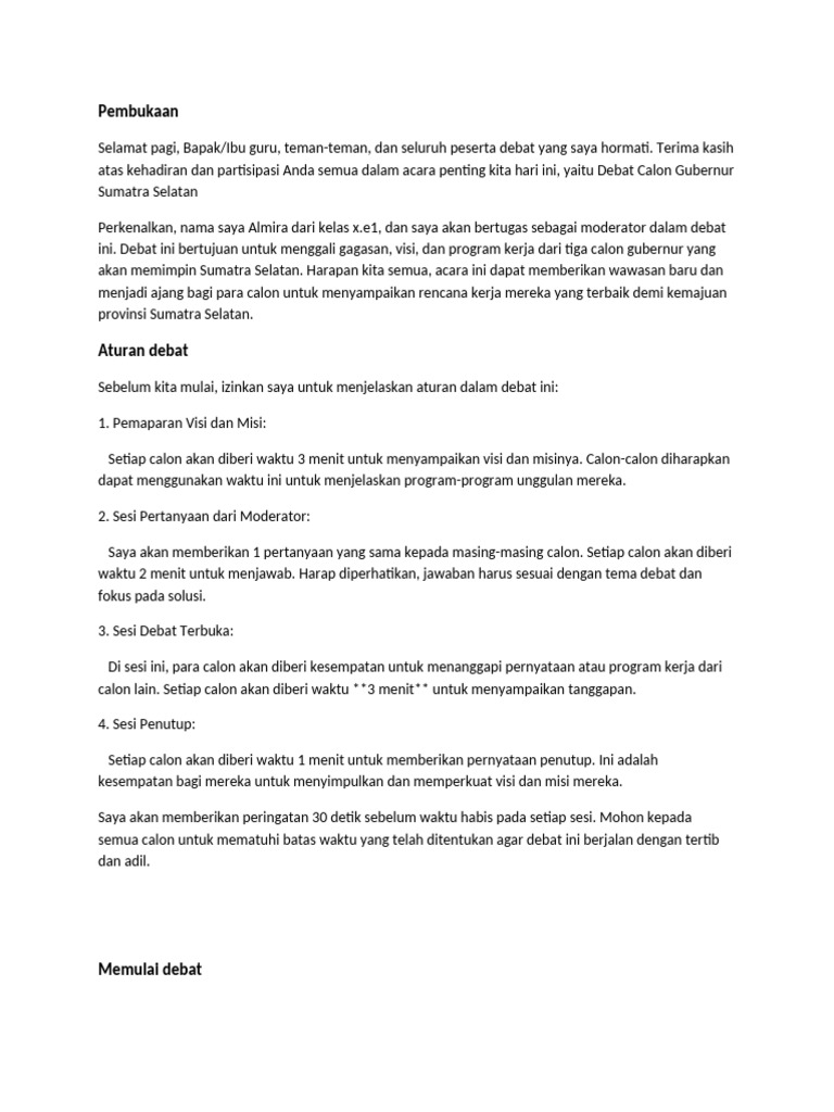 Teks Debat Mod | PDF