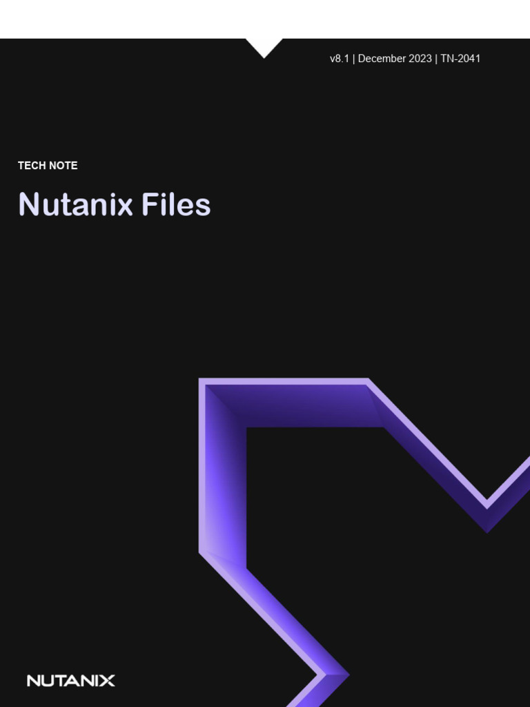 TN-2041-Nutanix-Files | PDF | File System | Computer Network