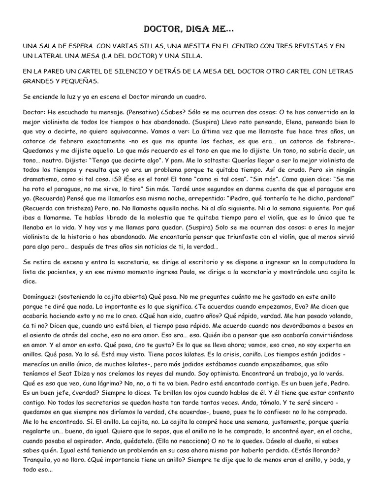 Diálogo en la sala de espera del doctor | PDF
