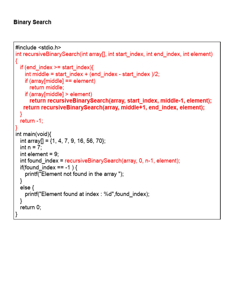 Binary Search iter vs recursive | PDF | Software Engineering | Applied Mathematics