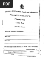 Grade 6 PEP Ability Test Sample 2021 | PDF