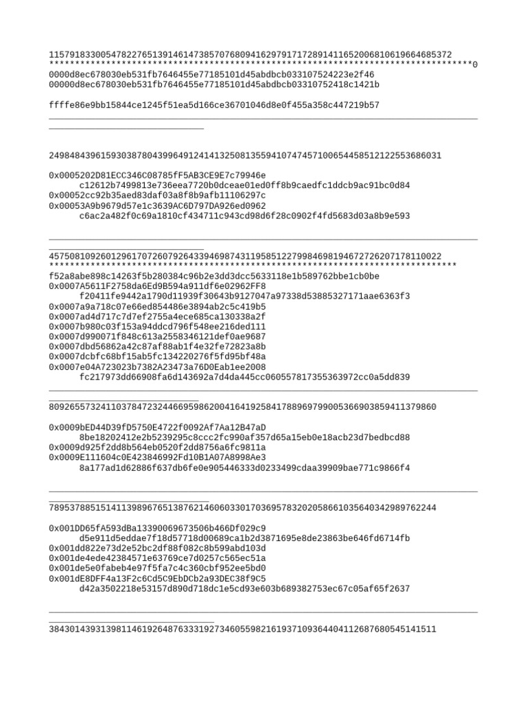 Hexadecimal Address Data Analysis | PDF