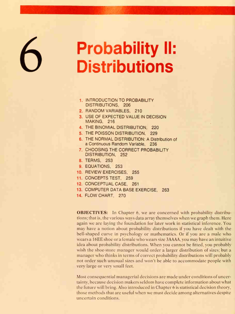CH 06 | PDF | Probability Distribution | Expected Value