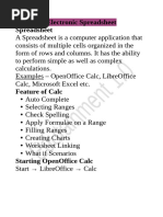 Class IX LibreOffice Calc Guide | PDF | Spreadsheet | Window (Computing)