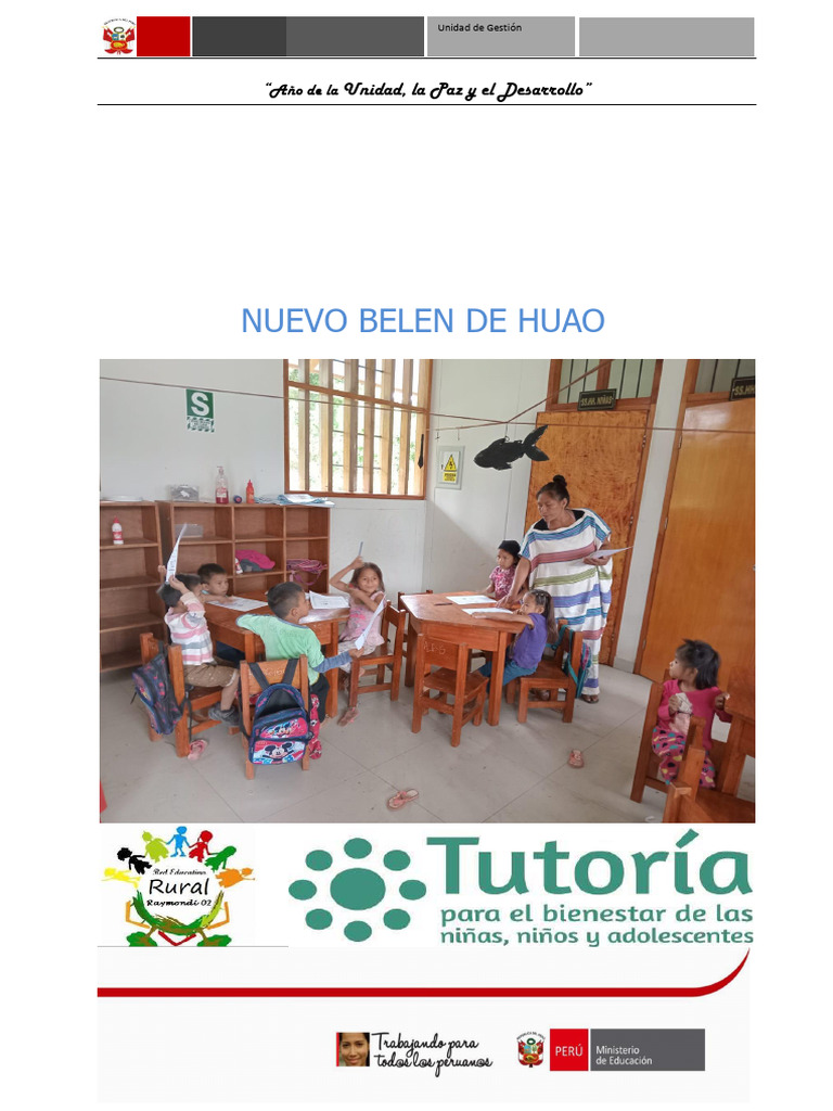 Plan Anual de Tutoria-TOECE-2023 - IE N°586-B NUEVO BELEN DE HUAO | PDF ...