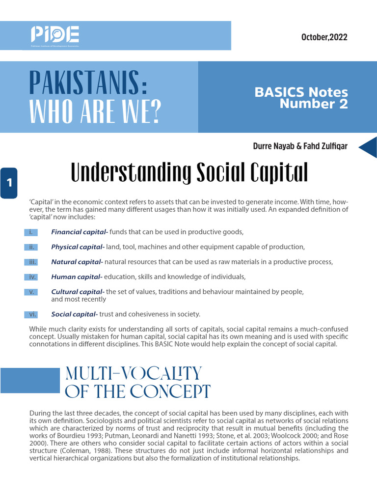 bn-02-understanding-social-capital | PDF | Social Capital | Capital ...