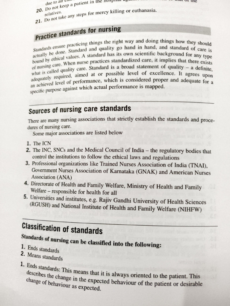 Nursing Care Standards Explained | PDF | Nursing | Health Care