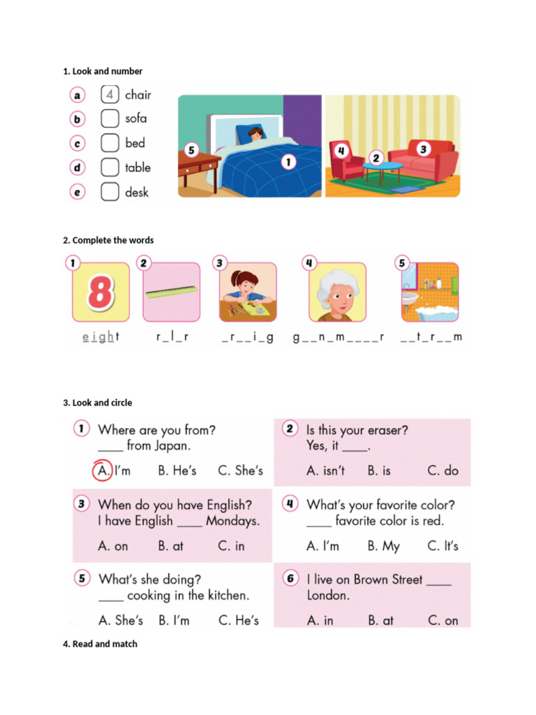 Review Unit 1-Unit 4 Smart Start 3 | PDF