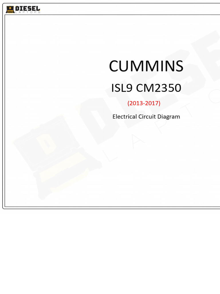 Cummins ISL9 CM2350 Circuit Diagram | PDF | Fuel Injection | Turbocharger