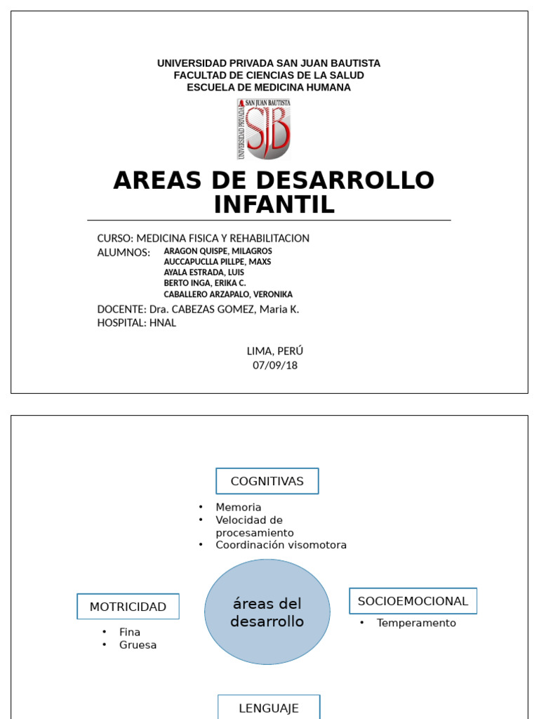 Areas Desarrollo Infantil | PDF | Ira | Pensamiento