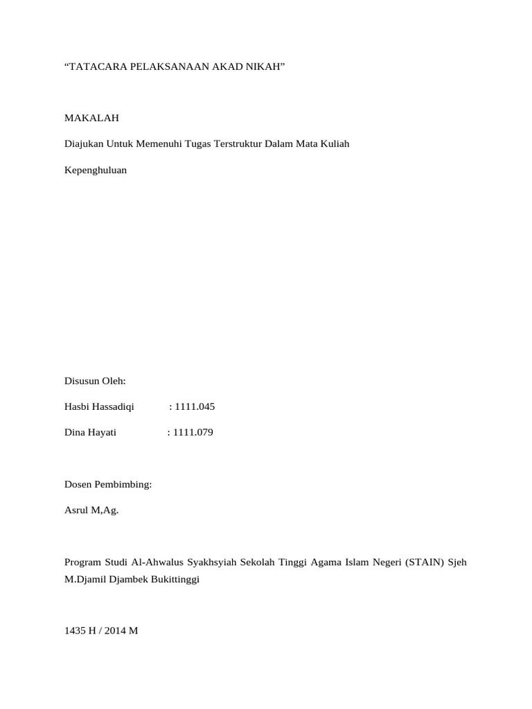 Tatacara Pelaksanaan | PDF