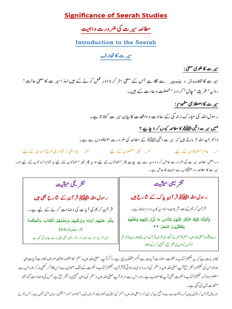 Seerah Studies (Update) | PDF