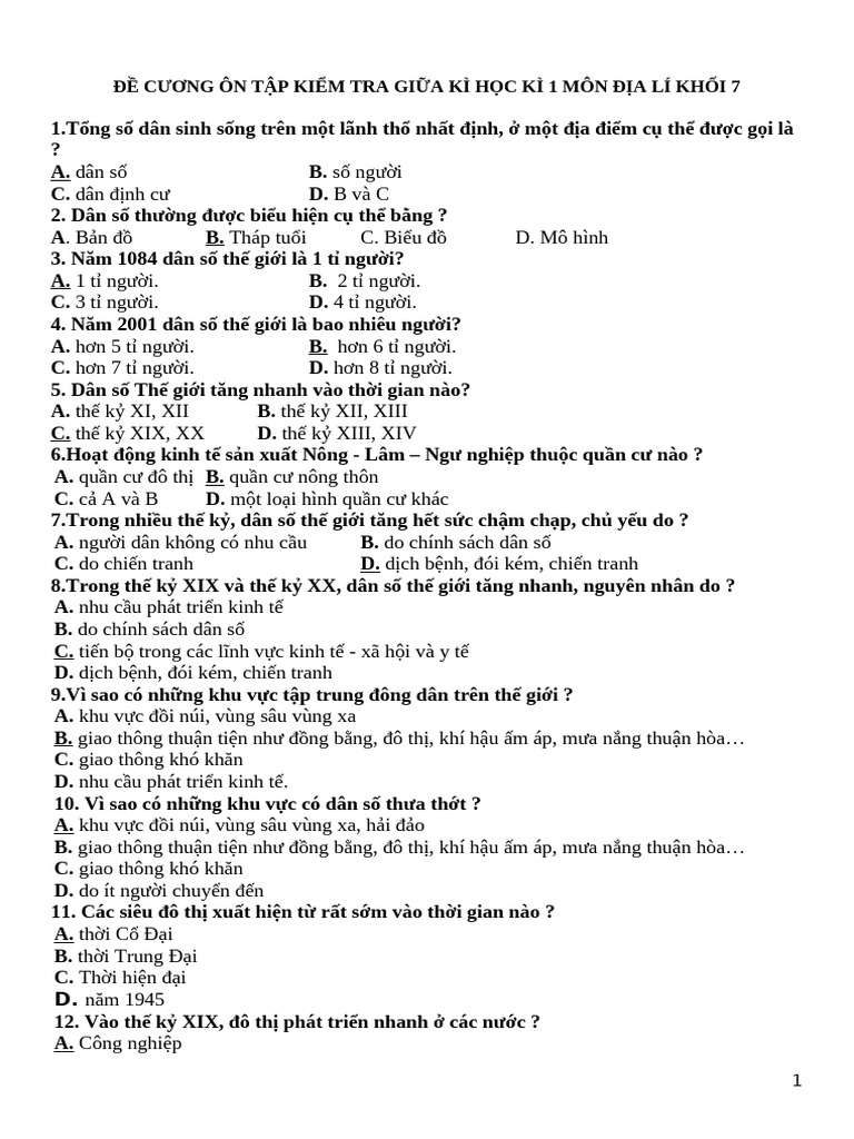 ON TAP GIUA KI 1 DIA LI 7 | PDF