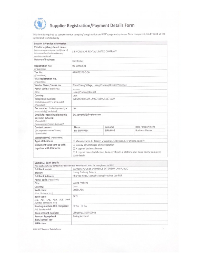 WFB Suppliers | PDF