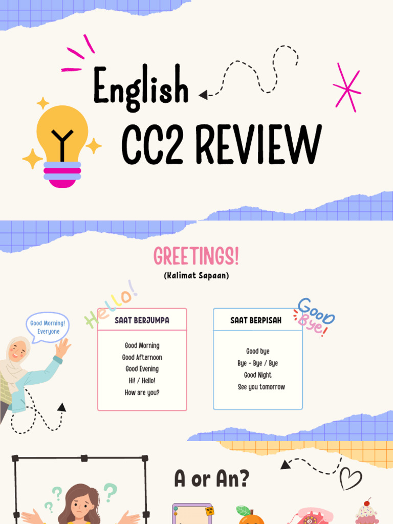 Review English CC2 | PDF | Linguistic Morphology | Morphology