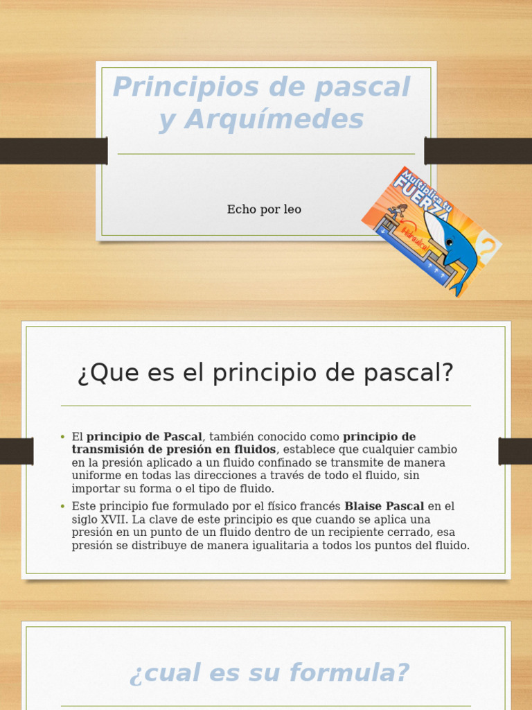 Principios de pascal y Arquímedes | PDF | Flotabilidad | Líquidos