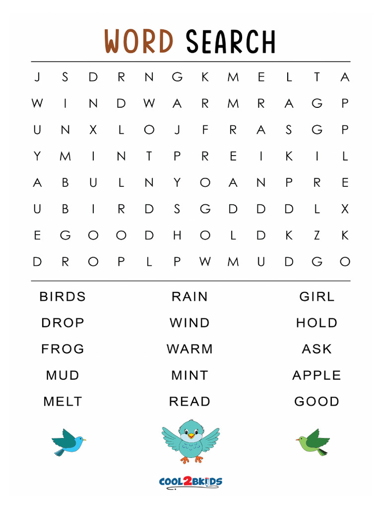 1st Grade Word Search | PDF