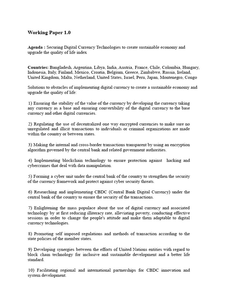 Working Paper | PDF | Central Banks | Currency