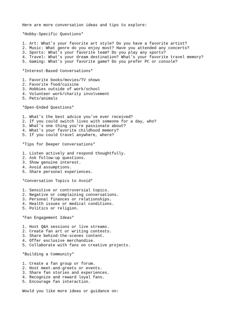 Continue Hobbies Questions Celeb | PDF