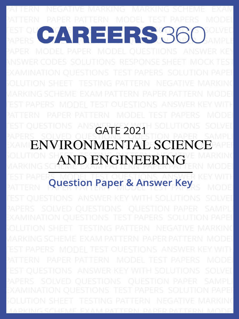 GATE 2021 Environmental Science and Engineering Question Paper & Answer ...