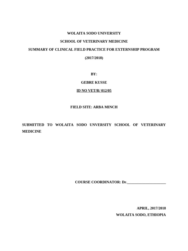 Gebre clinic summary | PDF | Medical Specialties | Health Sciences