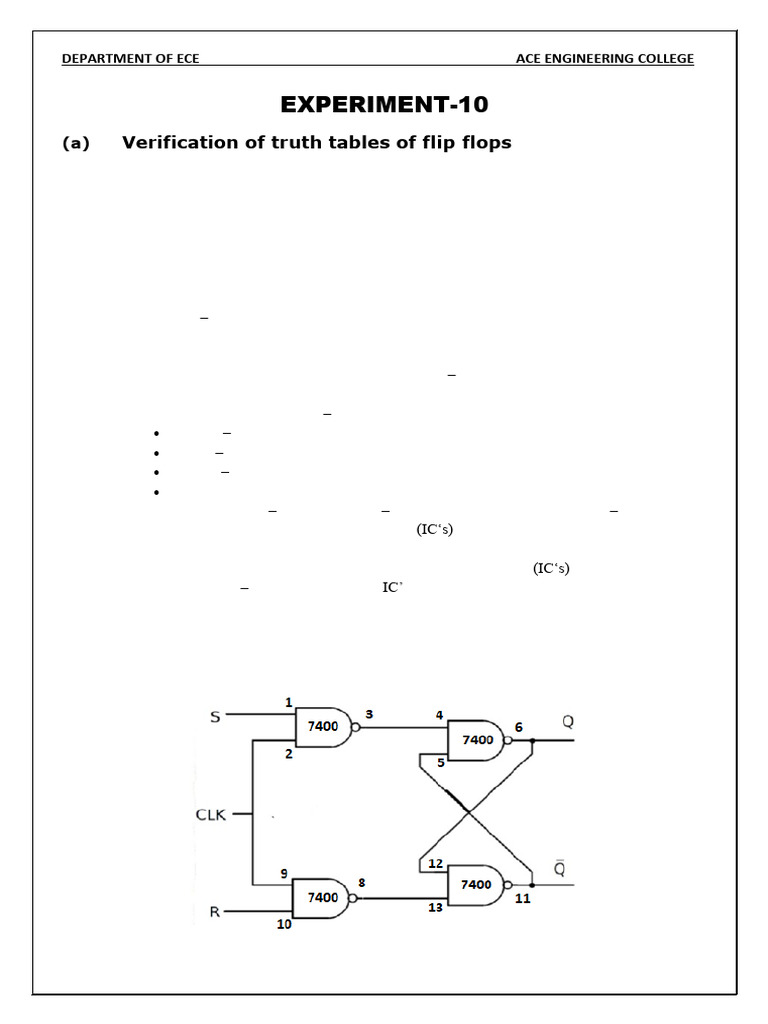 Expt 10 Flip-Flops & Conversions R22 Autonomous Final | PDF | Integrated Circuit | Electricity