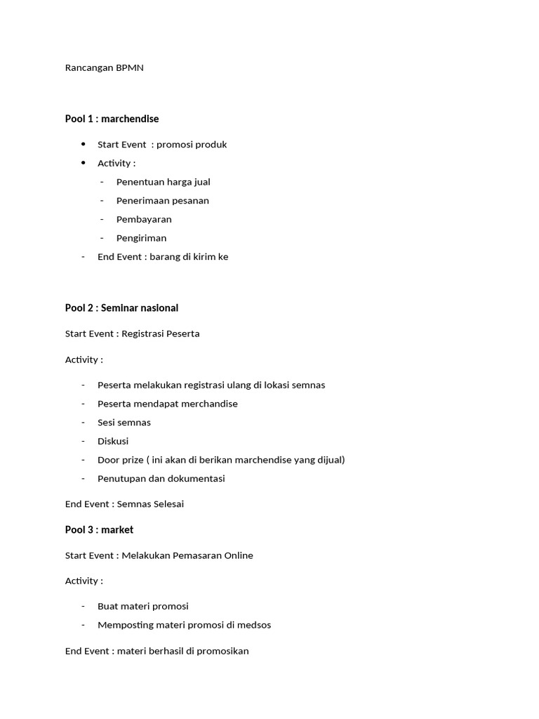 Rancangan BPMN | PDF