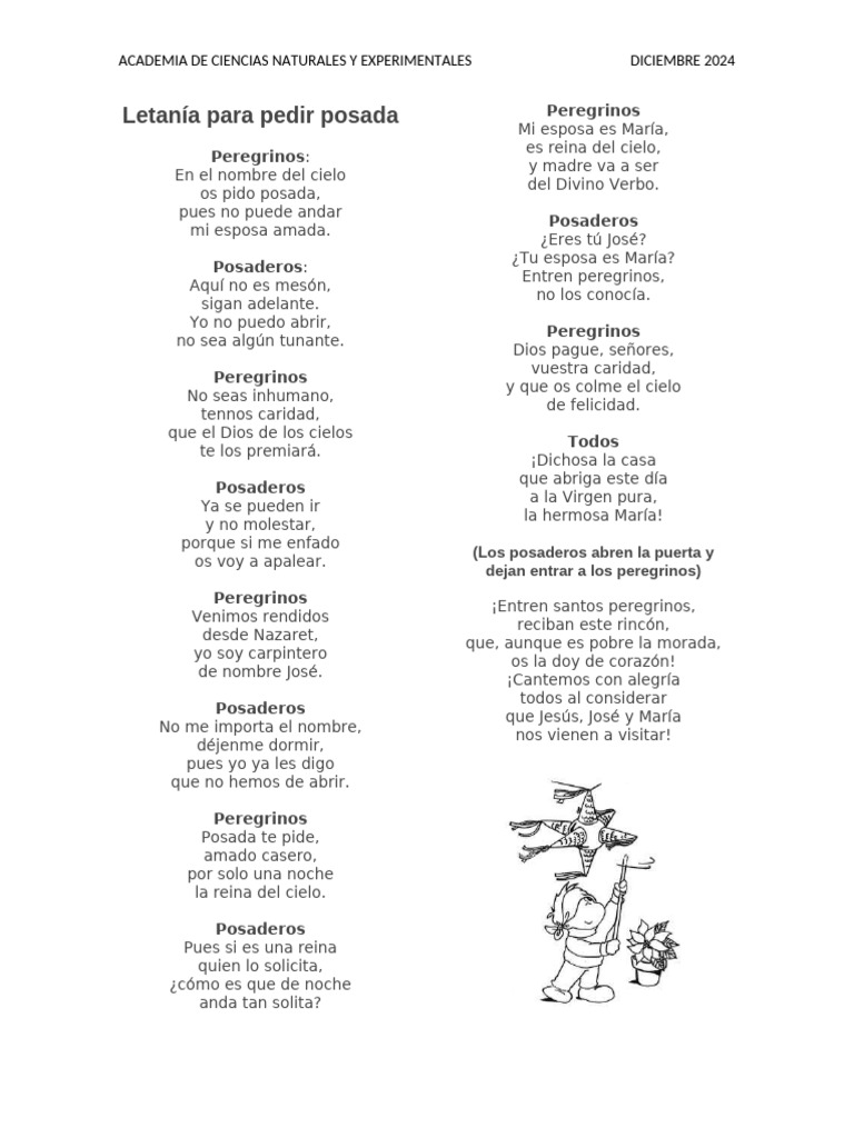 Letanía para Pedir Posada | PDF | María, madre de Jesús