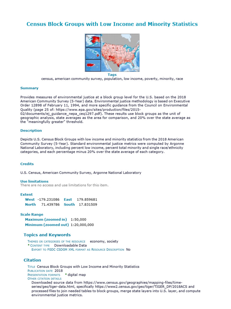 Census Block Group Acs 2018 5yr | PDF | Race And Ethnicity In The ...