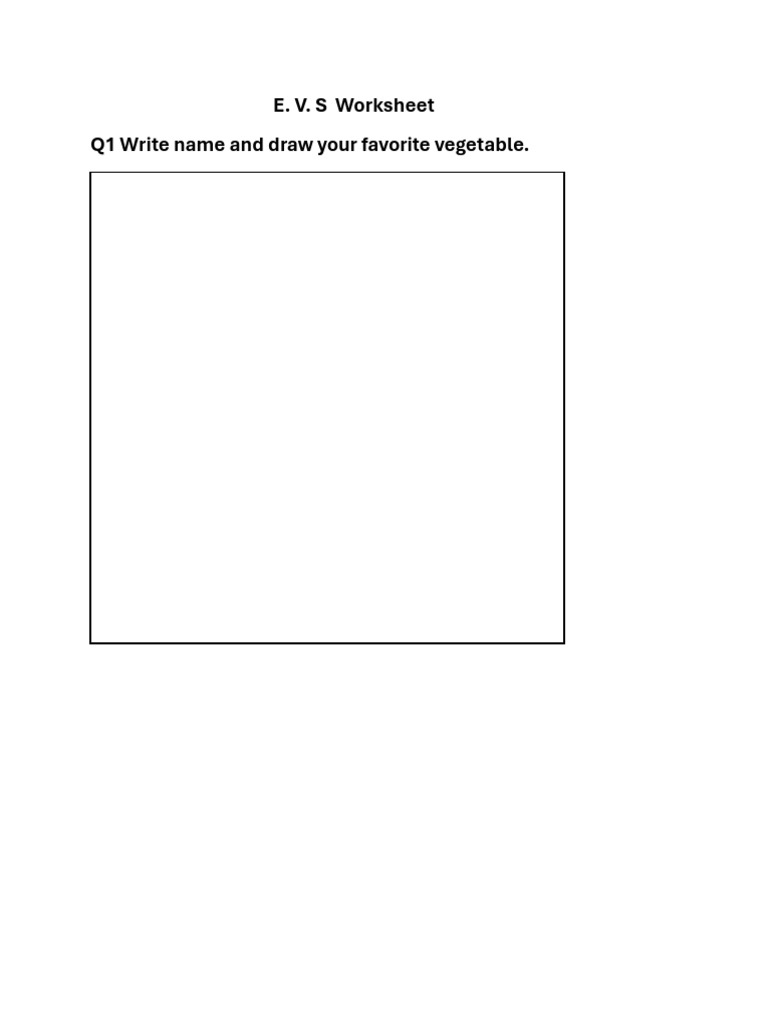 E. V. S Worksheet 2 | PDF