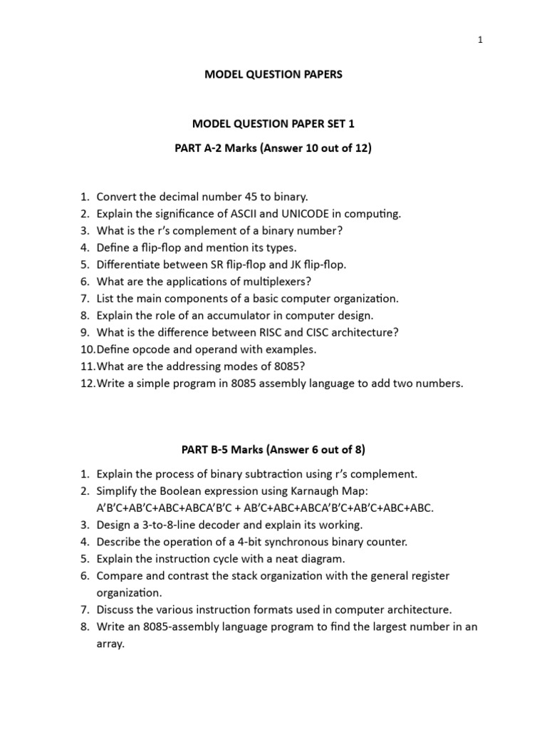 Computer Architecture Exam Papers | PDF | Central Processing Unit | Computer Program