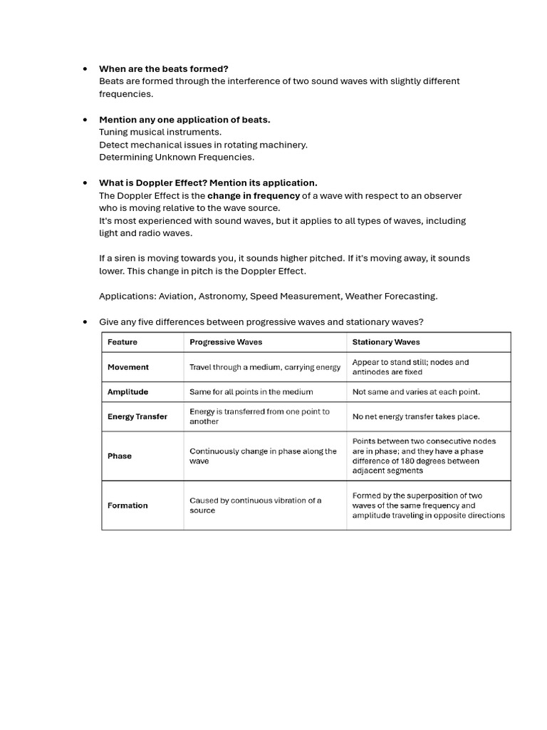 Sound Waves & Their Applications | PDF