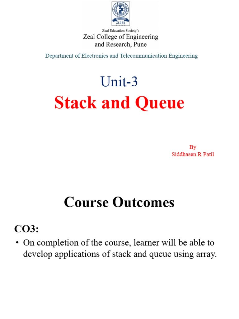 Unit Iii Ppt Pdf Queue Abstract Data Type Computer Science