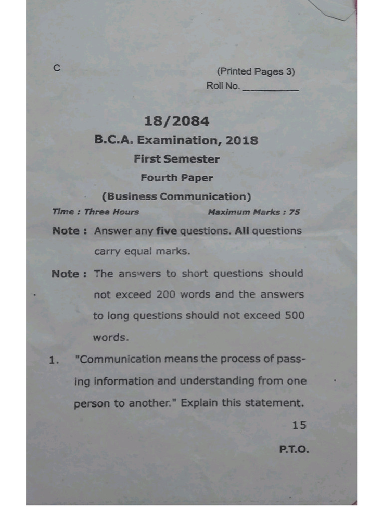 2018 bca communication | PDF