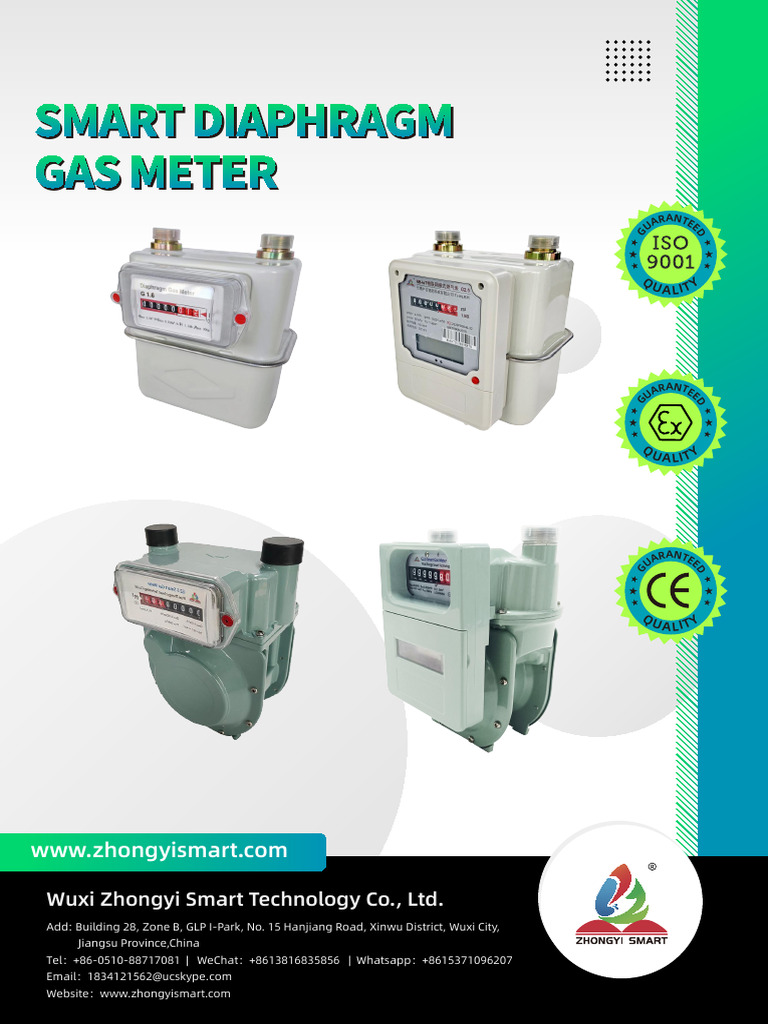 1.smart Diaphragm Gas Meter | PDF | Valve | Pressure