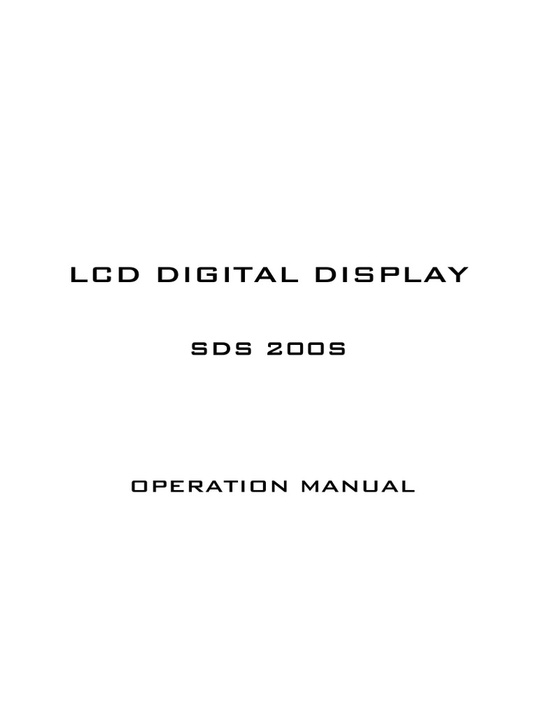 SDS 200S Manual Berlina | PDF | Cartesian Coordinate System | Parameter ...