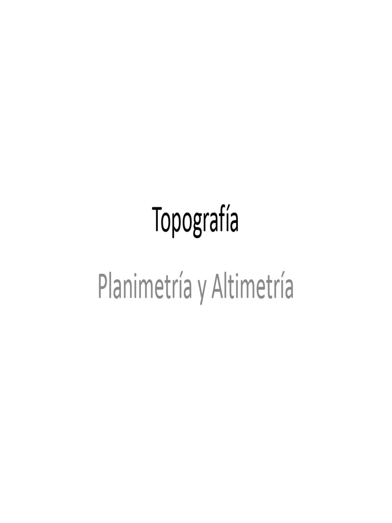 Planimetría y Altimetría | PDF | Topografía | Sistema coordinado