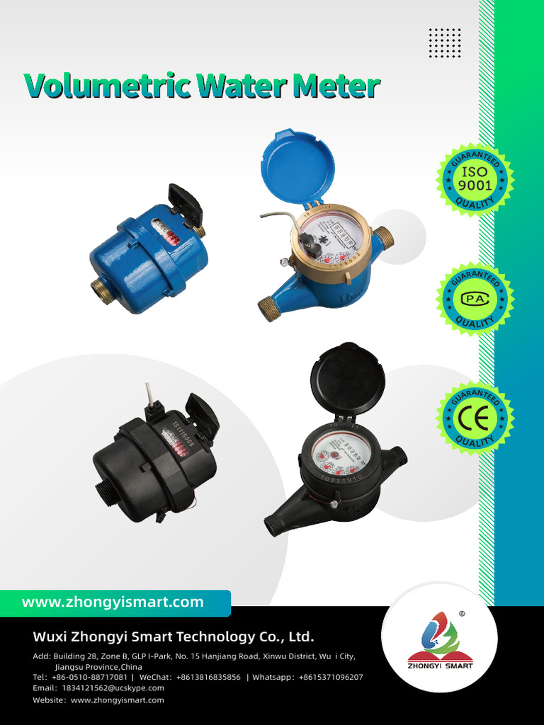 Volumetric Water Meters Overview | PDF | Flow Measurement | Volume