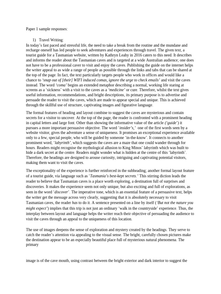 Paper 1 Sample Responses | PDF | Advertising | Harley Davidson