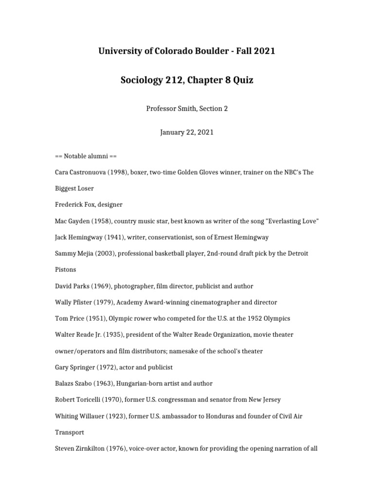 SOCIOLOGY_212_CHAPTER_8_QUIZ | PDF